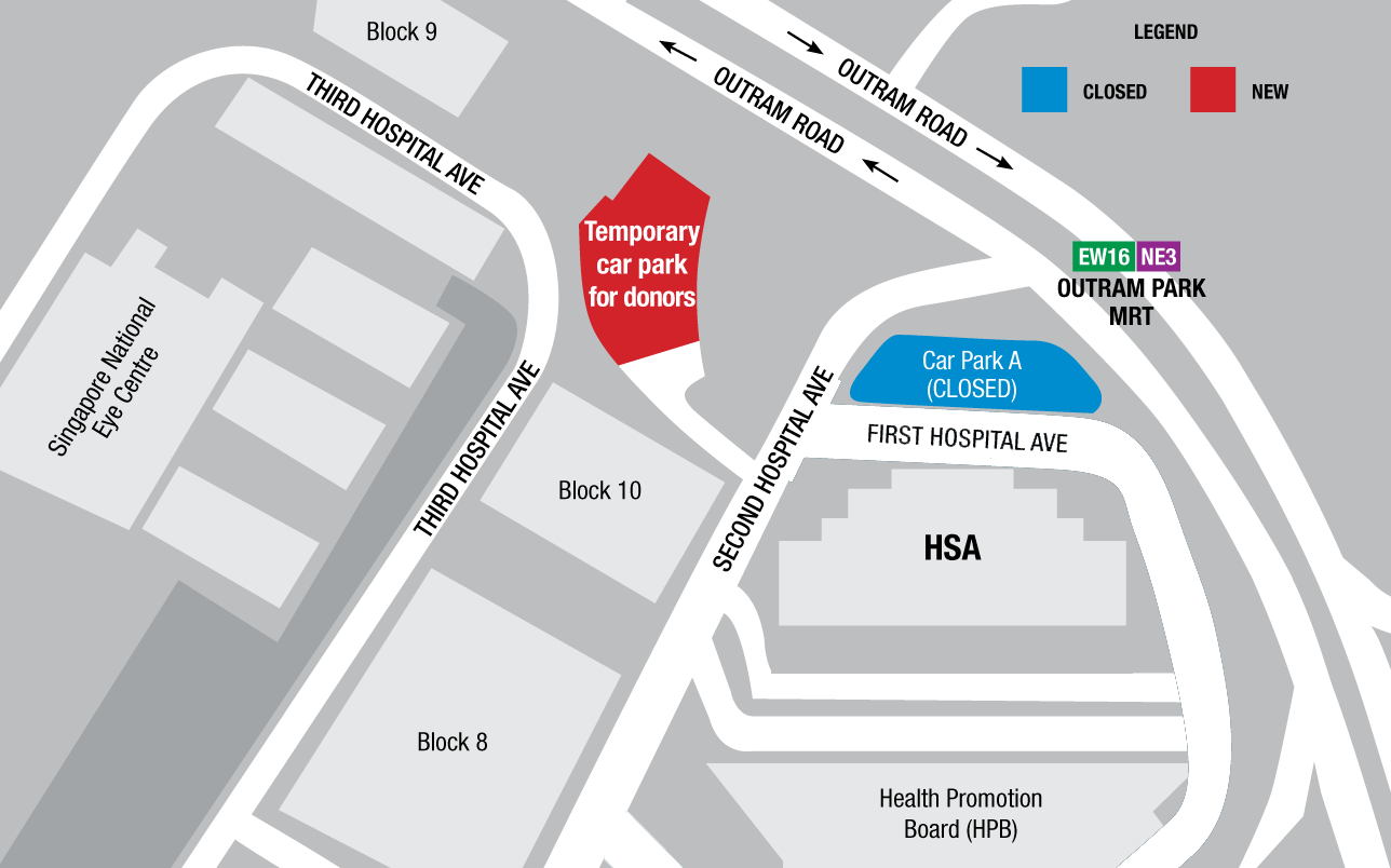 Alternative Parking Due to Closure of Blood Donor Carpark (HSA Car Park A)