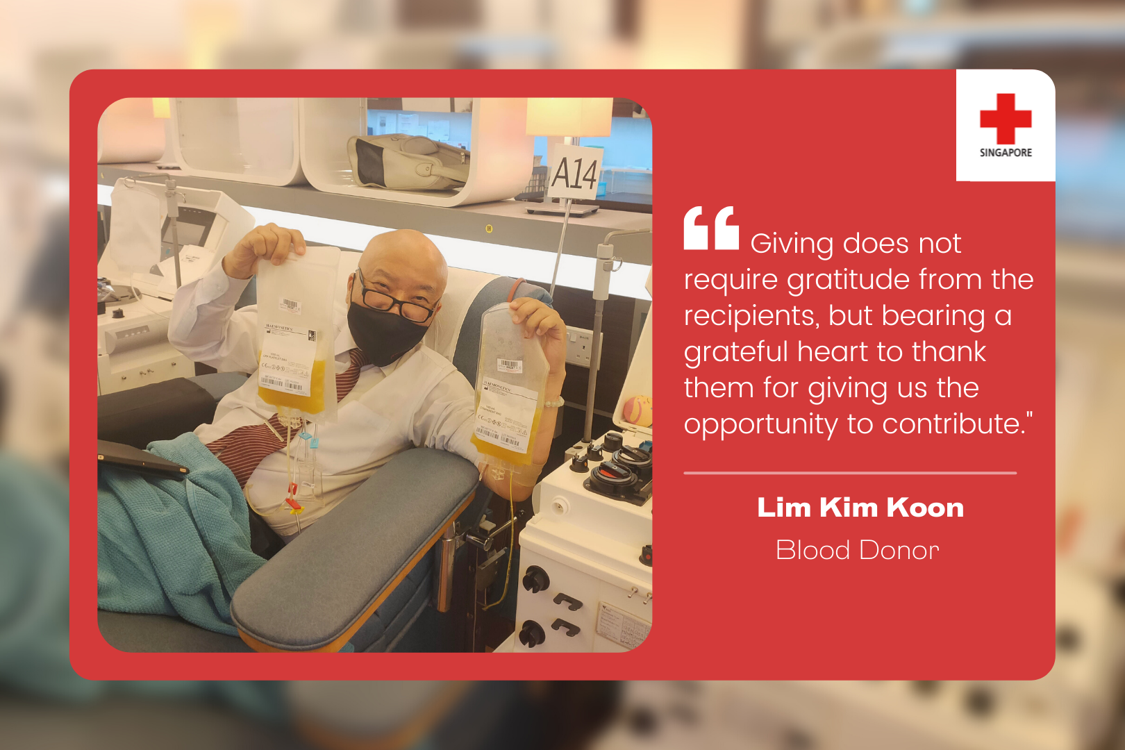 Giving blood, a cornerstone of his life